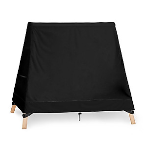 HEPOVER Outdoor Swing Cover A-Frame 420D Waterproof Patio Porch Swing Covers 72x67x55 UV Resistant Weather Protector Patio Furniture Cover for Garden Porch Hammock Swings