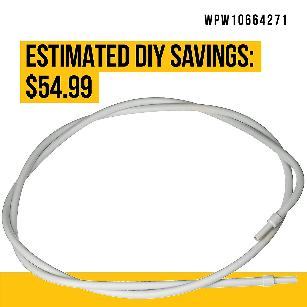 PartsBroz WPW10664271 Water Valve Tubing - Compatible With Whirlpool Kenmore Amana Maytag Refrigerator - Replaces AP6023685 W10490809 W10664271 3450972 PS11757031