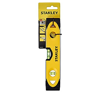 Stanley 0-43-511 Spirit level "Torpedo" of plastic/aluminum, Black