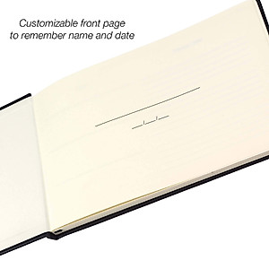 Black Guest Book – Hardcover Guest Book - 9" x 6" Guest Book with Debossed"in Loving Memory" Text – Funeral Book– Memory Book -Signature Book