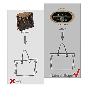 Purse Organizer Insert For Handbags, Purse Organizer With Zipper, Neverfull Organizer, Bag Organizer For Speedy Neverfull ONTHEGO Tote, Handbag and More (Silky Black, Mini)