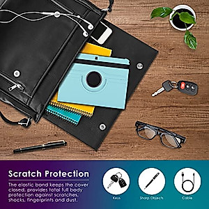 DETUOSI Rotating Case for Samsung Galaxy Tab 4 10.1" 2014 (SM-T530), 【Auto Sleep/Wake】 360 Degree Swivel Multi-Angle Stand Folio Leather Book Cover + Protective Hard Back Shell + Elastic Band Closure