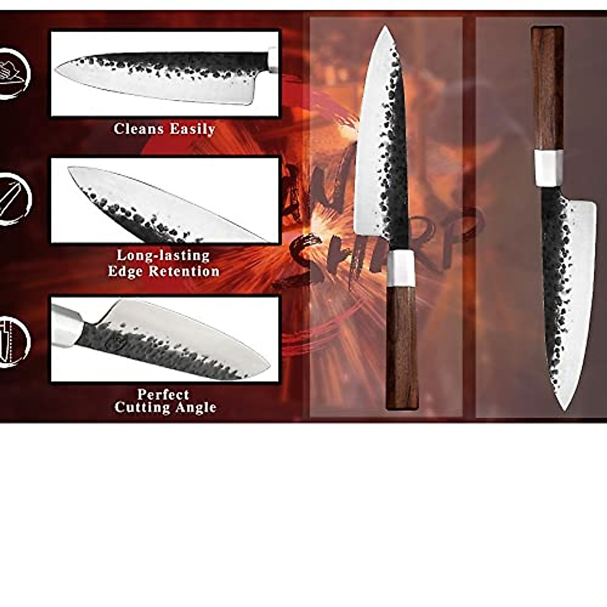 High Carbon Steel 8 Inch super Sharp Chef's Knife for Multifunctional Uses