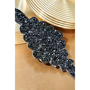 BABEYOND 1920s Flapper Headband Crystal Great Gatsby Headpiece Vintage 20s Flapper Gatsby Accessories (Style-2)