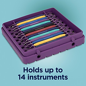 Practicon Cool Cassette 2 Silicone Autoclave Cassette for Dental Instruments, Size 14 Instrument Tray, Blue