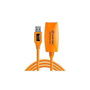 Tether Tools TetherPro USB 3.0 to USB Female Active Extension Cable | for Fast Transfer Between Camera and Computer | High Visibility Orange | 16 Feet (5 m)
