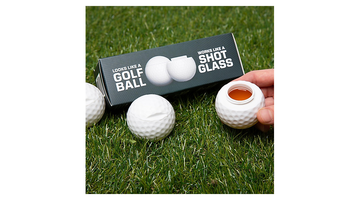Golf Shot Glass Set - Golf Ball-Shaped Shot Glasses for Golfers