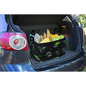 Essme Rectangular Dinosaur Basket,Dinosaur Bins for Boys with Handles for Boys Room Decor,Kids Basket for Kids,Gift Basket.(dinosaur decor)