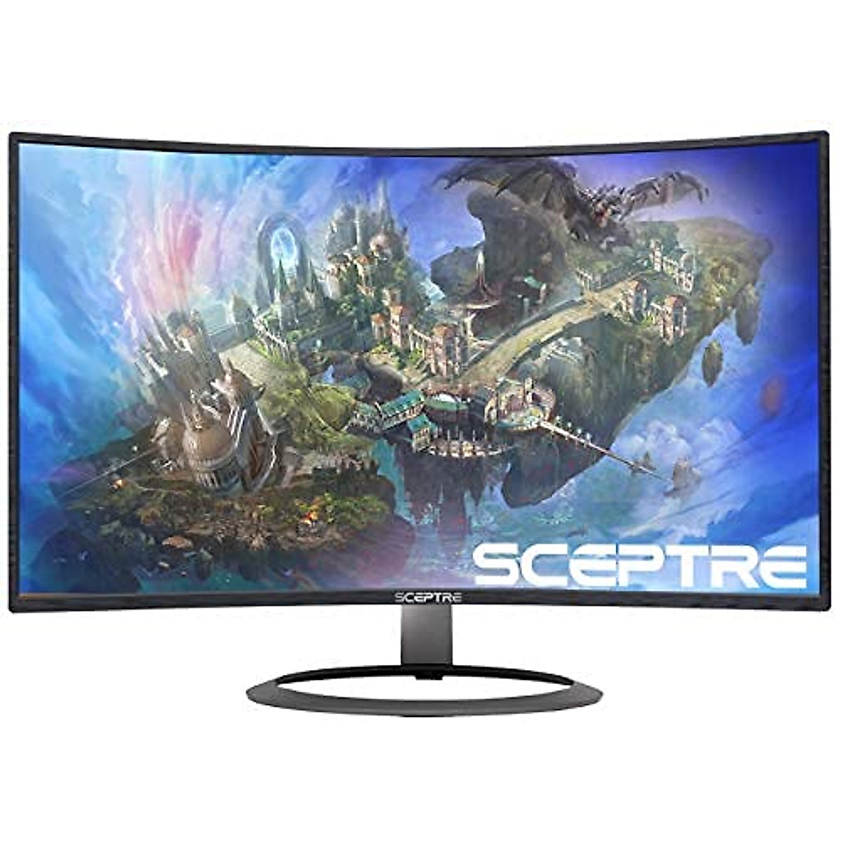 Sceptre Curved Gaming 32" 1080p LED Monitor up to 185Hz 165Hz 144Hz 1920x1080 AMD FreeSync HDMI DisplayPort Build-in Speakers, Machine Black 2020 (C326B-185RD)