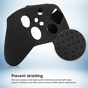 Game Handle Case, Silicone Skin Silicone Protection Case, Prevent Skidding Easy to Install and Remove Travel Home for Xbox Gamers(Black)