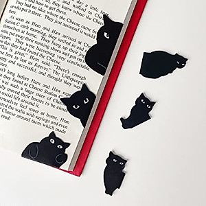 Yasest Magnetic Bookmarks - 6 Pieces Assorted Cute Book Markers Clip Set for Teachers Students Book Lovers Reading, for School Office Home Supplies, Kawaii Cat Magnet Page Markers