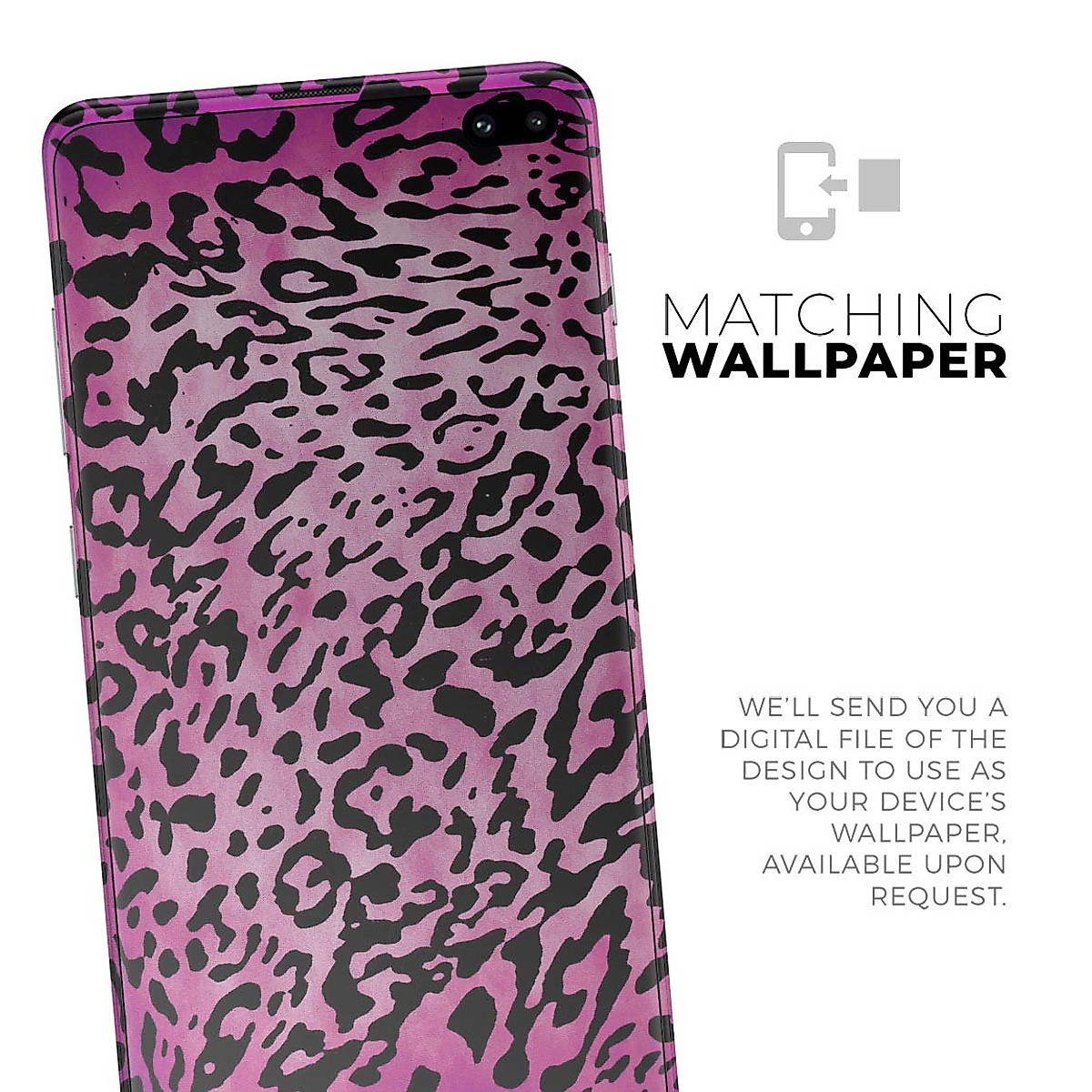 DesignSkinz Hot Pink Cheetah Animal Print Protective Vinyl Decal Wrap Skin Cover Compatible with The Samsung Galaxy S20 (Screen Trim & Back Glass Skin)