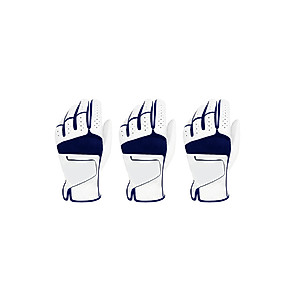 3 Mens Perma Grip Cabretta Golf Glove (Left) (Large)