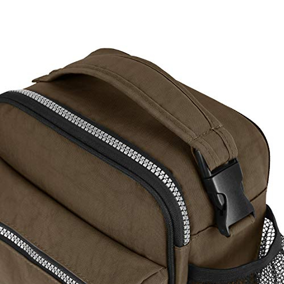 Sachi Explorer Durable Insulated Lunch Tote, Lunchbox with Heavy Duty Zipper, Large Lunch Bag, for Men with Hands Free Buckle Handle Loncheras Coffee