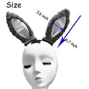 3T-SISTER Helmet Bunny Ear Women Girls Plush Rabbit Ear for Motorcycle Bicycle Ski Helmets Halloween Party Cosplay Wig Helmet Accessory Decorations Velcro Reusable Design （White） 2PCS