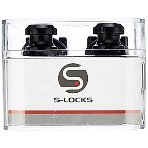 Schaller 14010401 Security Straplocks, Black Chrome