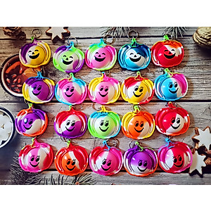 20 Packs Bulk Halloween Pumpkin Fidget Mini Pop for Kids Party Favors and Classroom Students Gifts