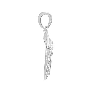 Shine Jewel 925 Sterling Silver Om Ganesha Indian Idol Religious Pendant