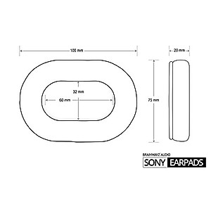 BRAINWAVZ Sheepskin Leather Replacement Ear Pads for Sony MDR 7506, V6 &CD900ST with Premium Memory Foam Earpads & Suitable for Other On Ear Headphones