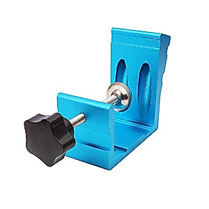 Giftprod 46 Pcs 850 Heavy Duty All-In-One Aluminum Pocket Hole Jig Kit Woodworking Inclined Hole Positioner for Angle Drilling Holes Carpenters Woodwork Guides Joint Carpentry Locator (Blue)