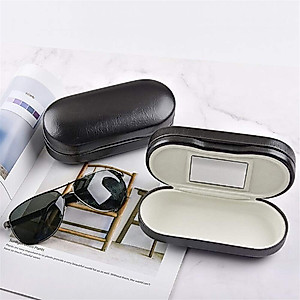 Metrical 2-in-1 Eyeglasses Case, Dual Glasses Case for Two Frames, Double Layer Hard Shell Protective Cases for Glasses, Not suitable for sunglasses