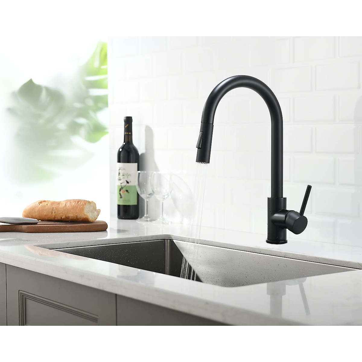 Kitchen Faucet with Purifier Faucet Matte Black Color