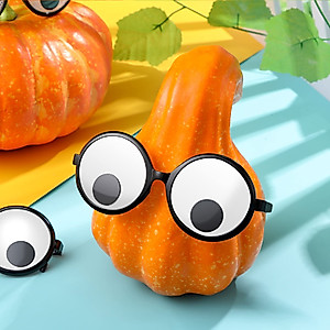 Skylety 3 Pcs Googly Eyes Glasses Halloween Eyeball Funny Glasses for Adult Wiggle Novelty Shaking Giant Googly Accessories for Party Favor Men