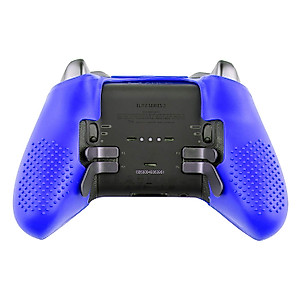 AreMe Soft Anti-Slip Silicone Protective Cover Skins Case with Rubber Thumb Grips Analog Caps for New Xbox One Elite Series 2 Controller (Blue)