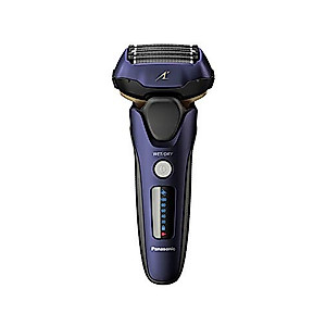 Panasonic ES-LV67-A803 Wet and Dry Shaver, 5 Shaving Heads with Linear Motor, Including Hair Trimmer, Navy Blue