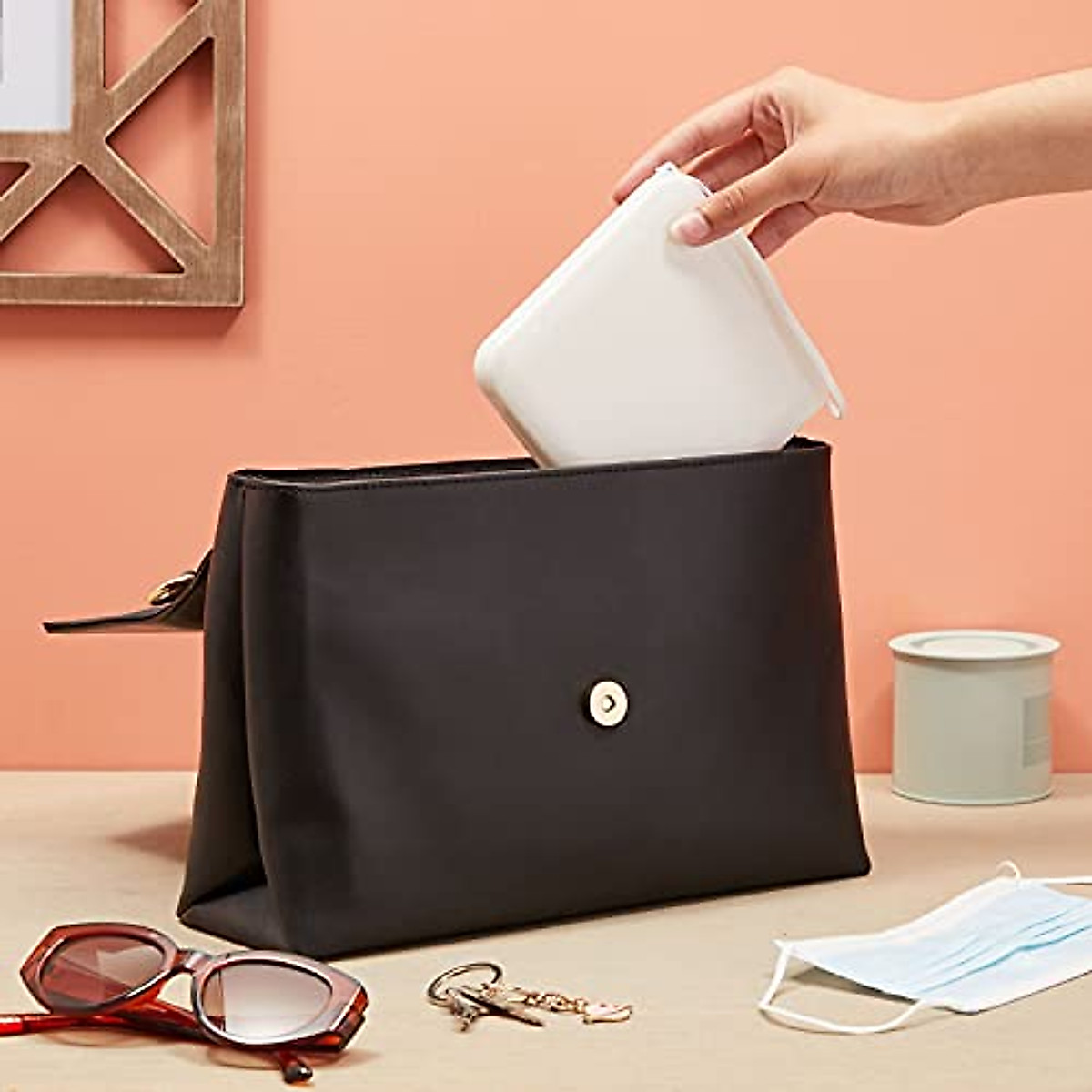 Portable Face Covering Carrying Case, Organizer Container for Storage (6 Pack)