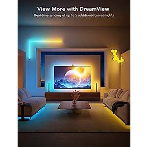 Govee Envisual TV LED Backlight T2 with Dual Cameras, 11.8ft RGBIC Wi-Fi LED Strip Lights for 55-65 inch TVs, Double Strip Light Beads, Adapts to Ultra-Thin TVs, Smart App Control, Music Sync, H605C