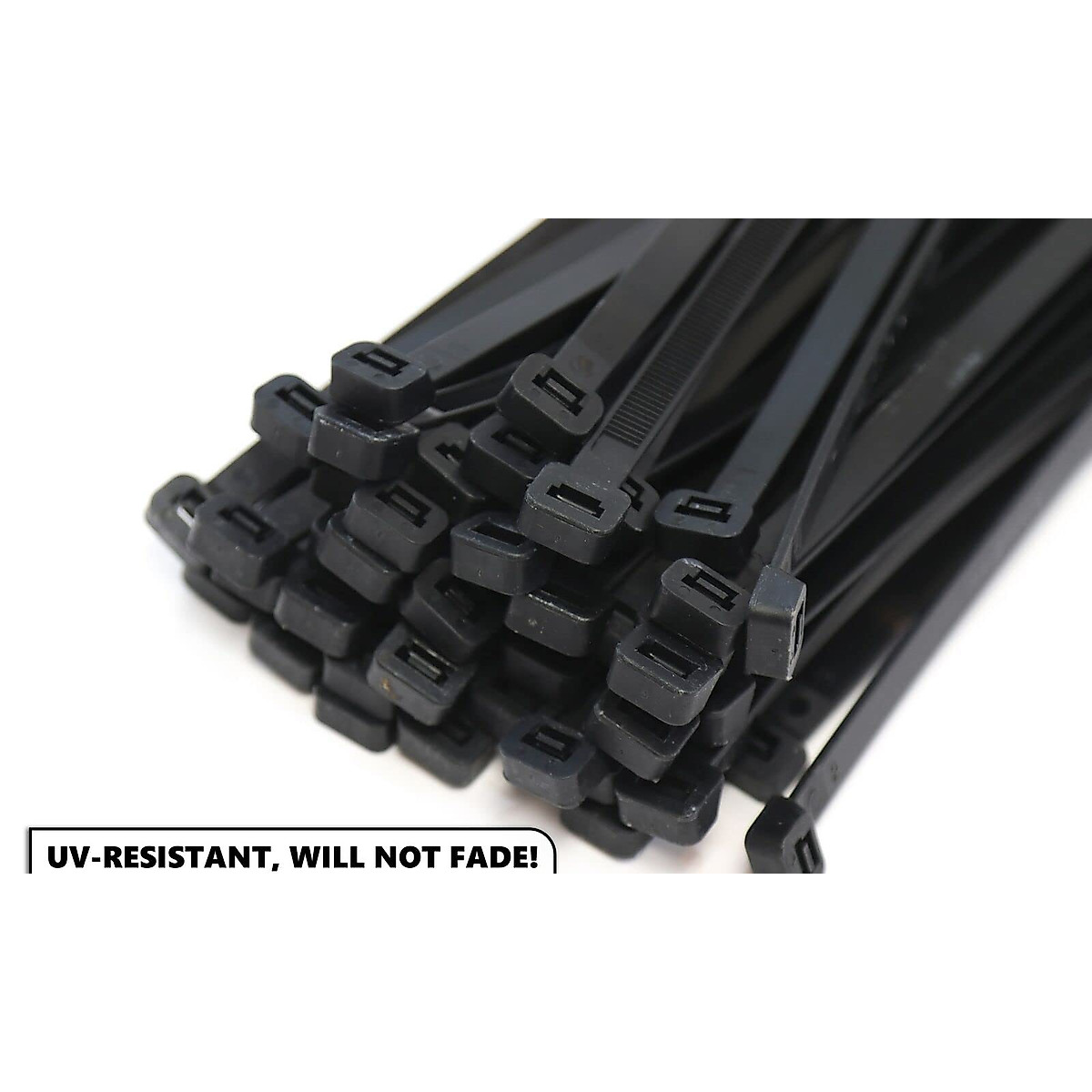 500 Extreme Heavy Duty 36" 175 Pound ZZip Cable Ties Nylon Wrap Wide Black 270a mount black UV wire electrical