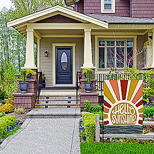 Summer Hello Sunshine Garden Flag 12.5×18 Inch Vertical Double Sided Yard Outdoor Decoration