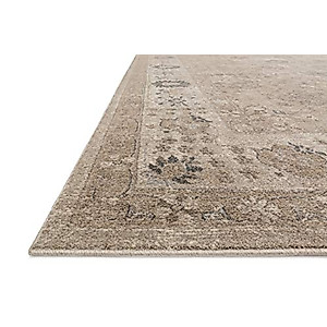 Loloi Century 3'-7" x 5'-7" Accent Rug in Taupe/Taupe - Large Area Rug, Traditional Neutral Area Rug, Vintage Inspired Area Rug for Living Room, Bedroom, Entryway & Hallway, Dining Area
