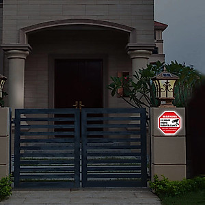 Private Property No Trespassing Sign Metal ，Video Surveillance Signs Outdoor, 12 X 12 In , 2pack With 4 Window Stickers, Uv Printed 40 Mil Rust Free Aluminum , Weatherproof And Heavy Duty For Home