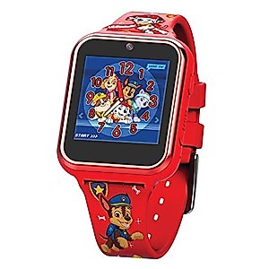 Accutime Kids Nickelodeon Paw Patrol Red Educational Touchscreen Smart Watch Toy for Toddlers, Boys, Girls - Selfie Cam, Learning Games, Alarm, Calculator, Pedometer & More (Model: PAW4275AZ)
