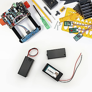 VWEICYY 2PACK 9V Battery Holder,9V Battery Holder with Switch,9 Volt Battery Holder with Leads，Widely Used in Student Experiments,LED Strips or Other Devices with 9V Batteries (2 Pack)