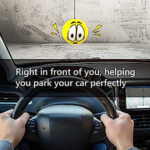 Frienda 2 Sets Double Garage Parking Aids, Includes 2 Pieces Parking Assist Balls Garage Ball Stopper, 2 Pieces Plastic Cord Locks and 2 Pieces Screw Hooks Garage Parking Indicators for Car Parking