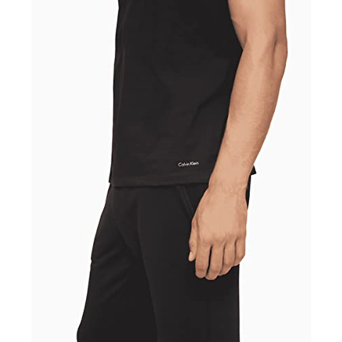 Calvin Klein mens 100% Cotton T-Shirt Packs 3 WHITE / 2 HEATHER GREY - TANK M