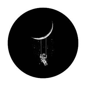 Moon Swing Astronaut Stars Space Man Funny PopSockets Swappable PopGrip