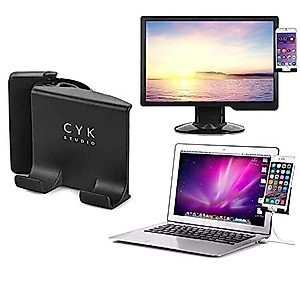 Mobile Phone Holder, That Clip on Monitor for Laptop or Desktop Within 25mm Thickness, Cell Phone Stand Smart Phone Dock Mobile mounts Phone Clip for Universal Computer Display, Cell Phone Mount