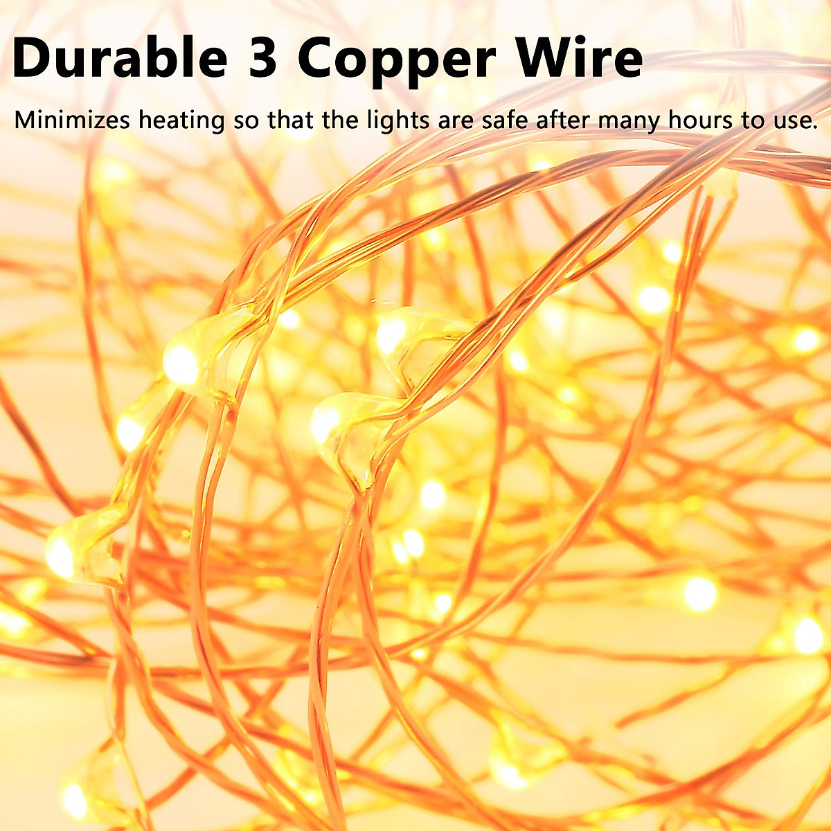 Decute 300Led 99FT Copper Wire Christmas Fairy String Lights Dimmable with Remote Control Starry Lights with UL Cerficated Decorative for Party Wedding Bedroom Yard Christmas Tree Warm White