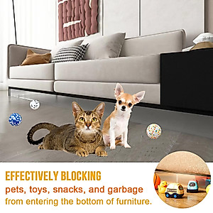 TourKing 8-Pack Toy Blocker with Strong Adhesive Traceless Tape,Gap Bumper for Under Furniture, 15.75" L x 3.15" H Under Couch Blocker Stop Things Or Pets Going to Under Furniture