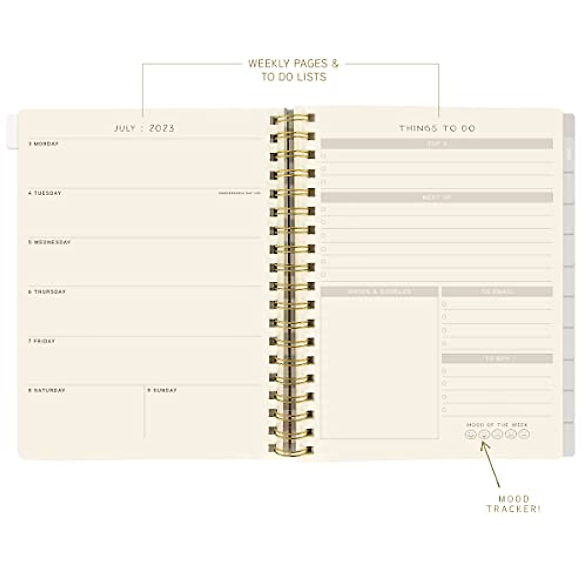 Graphique 2024 Spiral Frosted Cover Planner | 18 Month Organizer July 2023 - Dec. 2024 | Weekly & Monthly Spreads | To-Do & Note List | Reference Tabs | Reminder Stickers | Snoopy House | 6” x 8”