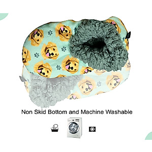 Golden Retriever Super Soft Slippers - E&S Pets - Golden Retriever Gifts - Cozy House Slippers - Non Skid Bottom - One Size Fits Most - Sherpa slipper - Pet Lover Gifts For Men And Women