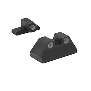 Mepro Tru-Dot tritium Night Sights Compatible with H&K USP Full Size Tactical Expert Model Yellow Orange dots Glow on Sight self Illuminated Meprolight Fixed Metal Sights