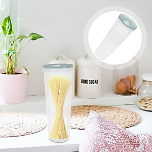Kichvoe Pasta Storage Bin Pasta Storage Container Airtight Spaghetti Box Pantry Noodles Canister Holder Plastic Food Containers with Lock Lids for Dry Food Noodle Sugar Flour Cereal