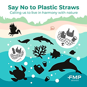 [125 Pack] Bubble Tea Straws 8.5 Inch Long - Black Wide Disposable Paper Drinking Straws, Biodegradable Compostable Eco-friendly Plastic Alternative, for Hot Cold Boba Pearl Milkshake Coffee Smoothie