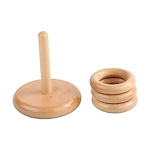 Tiger Montessori Toys for Infants Discs on Vertical Dowel 3 Montessori Grasping Toy for Babies
