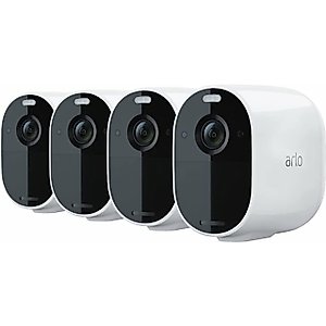 Arlo Pro 4 Spotlight Camera 4 Pack - Wireless Security, 2K Video & HDR, Color Night Vision, 2 Way Audio, Direct to WiFi No Hub Needed, VMC4450P (Renewed)